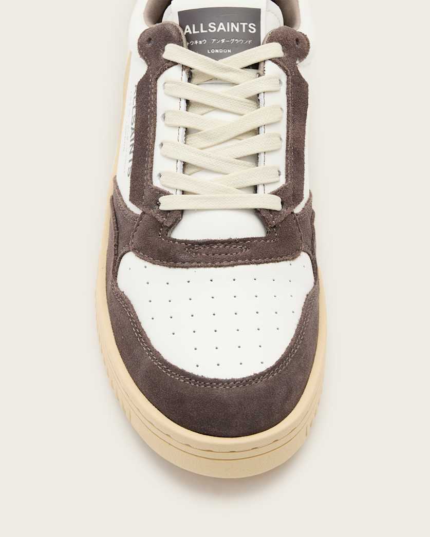 Regan Leather Low Top Trainers WHITE/GREY/BLACK | ALLSAINTS